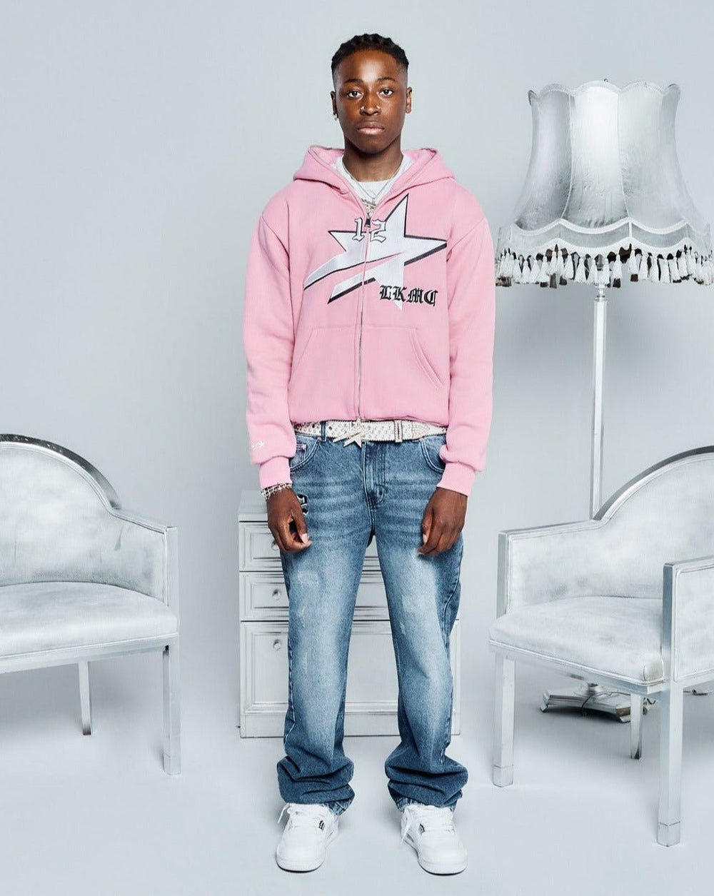 Falling StarBoy Full Zip Pink